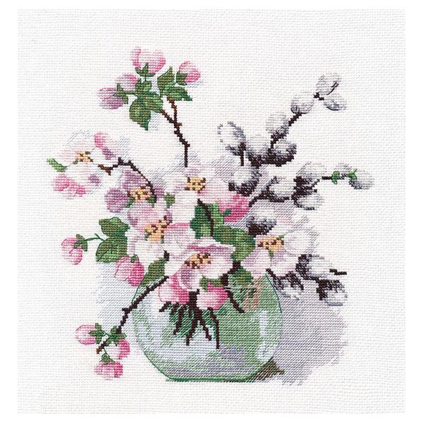 ロシアのメーカー、OVENのクロスステッチ刺繍キットです。■サイズ：21 × 21 センチ■キット内容・刺繍糸・刺繍布(無地)　16カウント（1センチに6.3目）・針・カラー図案・説明書（ロシア語）※日本語による補足説明をお付けします。■メ...