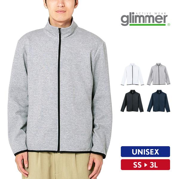 品番：00344-ASJ品名：7.7オンス ドライスウェットジップジャケットブランド：glimmer グリマー●素材260g/m2(7.7oz) ダブルニットポリエステル80% 綿20%●サイズSS S M L LL 3L●カラー黒 紺色ブ...
