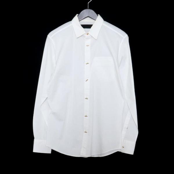 【ブランド名】CRUCE＆CO.(クルーチェアンドコー)【商品名】Striped Shirts【カラー】ホワイト【付属品・素材】画像参照【サイズ】M【寸法】肩幅44cm　身幅48cm　着丈72cm　袖丈61cm【ランク】C【状態】汚れや染み...