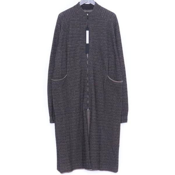 【ブランド名】DEVOA (デヴォア)【商品名】Knit Coat High Twist Cotton Stripe / ニットコート カーディガン ハイツイスタコットンストライプ【型番】SKT-TCSL【カラー】ブラック【付属品・素材】画...