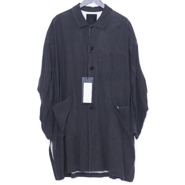 【ブランド名】THE VIRIDI-ANNE (ザヴィリジアン)【商品名】Pigmented viera shop coat / 顔料刷りビエラショップコート ジャケット【型番】VI-3845-06【カラー】チャコール【付属品・素材】画像参...