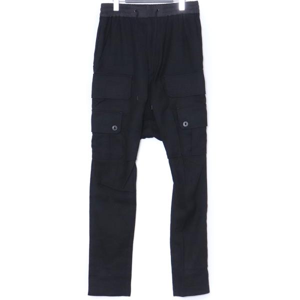 【ブランド名】DEVOA (デヴォア)【商品名】カーゴドロップクロッチパンツ / cargo drop crotch pants【型番】【カラー】ブラック【付属品・素材】画像参照【サイズ】3【寸法】ウエスト70cm　もも幅35cm　裾幅17...