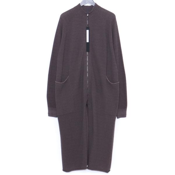 【ブランド名】DEVOA (デヴォア)【商品名】Knit Coat High Twist Cotton Stripe / ニットコート ハイツイストコットンストライプ カーディガン【型番】SKT-TCSL【カラー】MAD GRAY【付属品・...