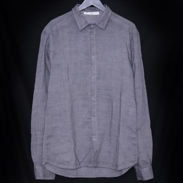 【ブランド名】DAUB (ドーブ)【商品名】BACK YOKE SLIM SHIRT / バック ヨーク スリム 長袖シャツ【型番】【カラー】グレー【付属品・素材】画像参照【サイズ】48【寸法】肩幅46cm　身幅53cm　着丈78cm　袖丈...