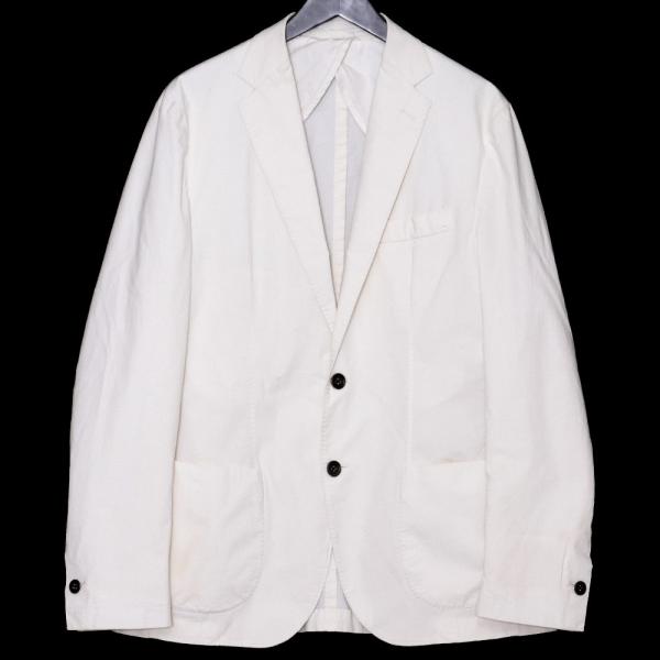 【ブランド名】B SETTECENTO (ビーセッテチェント)【商品名】コットンテーラードジャケット / B700 アウター【型番】【カラー】アイボリー【付属品・素材】画像参照【サイズ】50【寸法】肩幅44cm　身幅52cm　着丈72cm　...