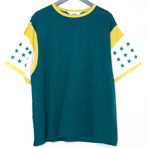 【ブランド名】SASQUATCHFABRIX (サスクワッチファブリックス)【商品名】FOOTBALL H/S TEE / フットボール ハーフスリーブTシャツ グリーン 半袖カットソー【カラー】ラスタ【付属品・素材】画像参照【サイズ】L【...