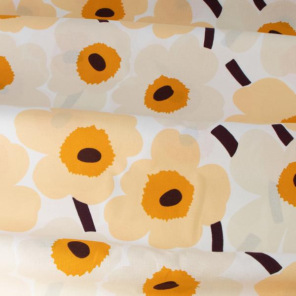 マリメッコ marimekko 生地 ファブリック Pieni Unikko cotton fabric ピエニウニッココットンファブリック (212 オレンジ×ベージュ×ピーチ) 065205 212 北欧 フィンランド [2025SS]