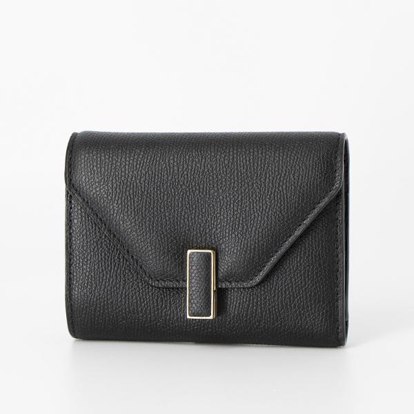 ヴァレクストラ VALEXTRA イジィデ 3つ折り財布(小銭入れ付き) ブラック ISIDE TRIFOLD SGES0005028LOCPS99 NN BLACK [2026SS]