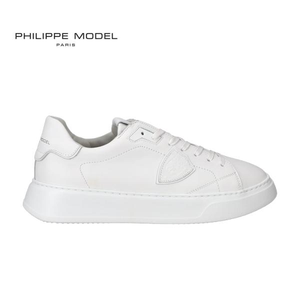 PHILIPPE MODEL フィリップモデル メンズ スニーカーMen’s Temple Low-Top Sneakers in Leather, Whiteテンプル ローカット スニーカー ホワイト素材：カーフレザー100%ソール：4C...