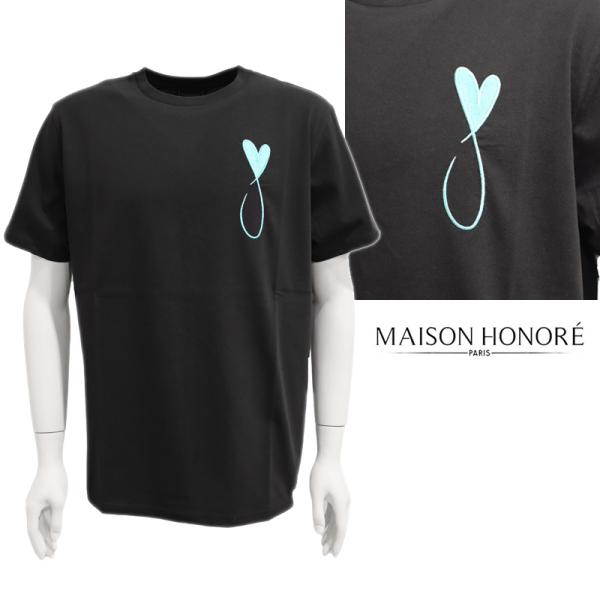 MAISON HONORE PARIS メゾンオノレパリ　半袖Tシャツ メンズ レディース ユニセックス 男女兼用ターコイズ ペパーミントグリーン ワンポイント 刺繍ハート【 素材 】コットン100％【 状態 】新品・未使用【 サイズ 】c...