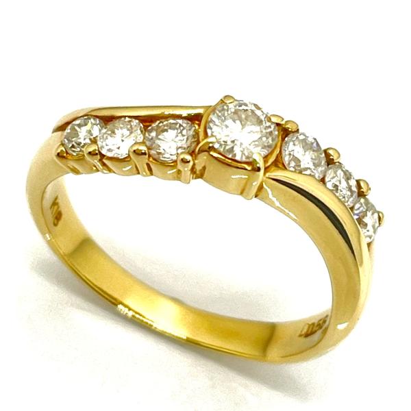 【素材/材質】K18YG【石目】0.56ct【総重量】約3.0g【リングサイズ】12号【リング幅】最大幅 約4.3mm/最小幅 約2.3mm【商品の状態】新品仕上げ済み〈ギフト品質〉【付属品】リングケース(無地）ギフトラッピング無料サービス
