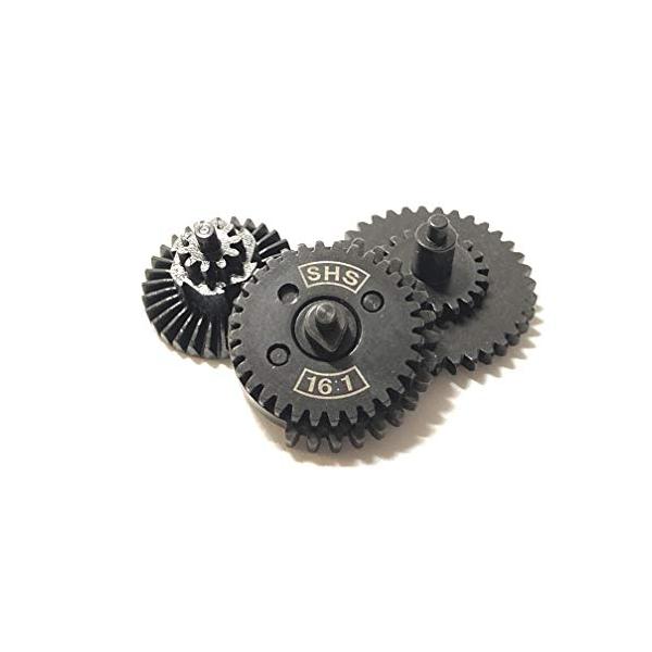 香港の老舗電動ガン用チューニングパーツメーカー「SHS」のスチール製 強化ギア 三点セット。電動ガンのギアをすることにより耐久性アップやサイクル調整が可能。【 内容物 】 ベベルギア、スパーギア、セクターギア【 適合 】 各社製 スタンダー...
