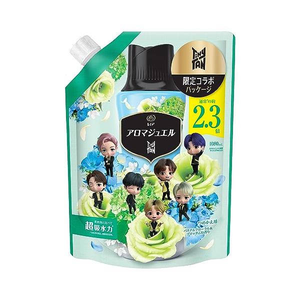 アロマジュエルなら柔軟剤に比べて超吸水*。バスタオルやハンドタオルを6回使っても吸水力＆香り続く！(*当社柔軟剤比。複数回洗濯後。)香りが12週間長続き*するので、お気に入りのヘビロテ服*1の香りが6回着ても新鮮なまま*2。(*保管状態にて...