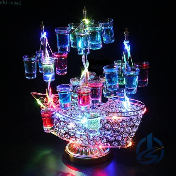 * 製品にはワイングラスが含まれていません。  【雰囲気を強調表示】LEDで照らされた酒棚は、装飾用のホームバーだけでなく、素晴らしい環境を作るための商業バーやクラブにも、モダンでファッショナブルです。さまざまな場所使えます、賑やか、静かな...