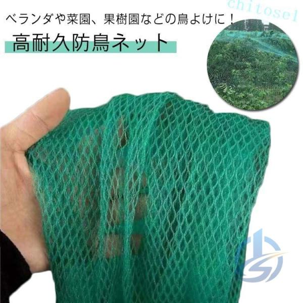 ベランダや菜園、果樹園などの鳥よけに！　高耐久防鳥ネット    幅1m×全長20m  幅2m×全長10m  幅3m×全長5m  幅4m×全長5m  【こだわり】高耐久高分子量ポリエチレンを使用しています。防鳥ネットは鳥たちの侵入を防止する鳥...