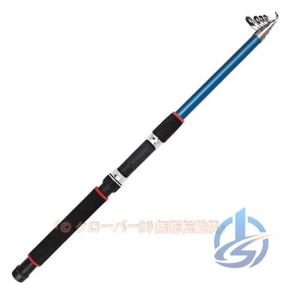 先径/元径:2.0mm/15.6mm 【炭素繊維と合金材質】ロッドは混合炭素繊維でできており、超硬質であると同時に、弾性に優れ、荷重力に優れています。 【伸縮式】 伸縮式のポータブル釣り竿なので、どこでも持ち運びに便利です。収納時：約45cm