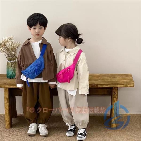 シンプル無地のカジュアルデザイン♪子ども用のボディバッグです。腰巻き・肩掛け両方OKの2WAY仕様！普段使いから旅行などでも◎ちょっとしたプレゼントやギフトなどにもオススメ☆【サイズについて】画像をご参照ください。【素材について】ナイロン、...