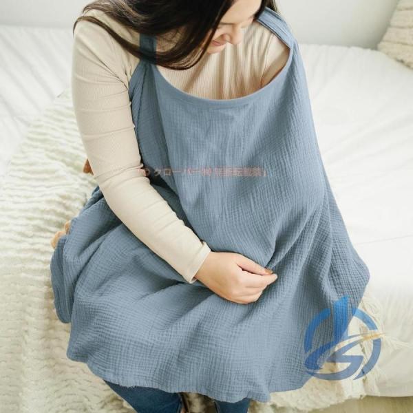 【胸元にソフトワイヤーが入っている授乳ケープ】授乳中も上から赤ちゃんのお顔が見え、赤ちゃんも息苦しくありません。下両角の裏面はタオル裏地が付いているので、吐き戻したりしてもサッと拭けます！【通気性の良い柔らかいコットンガーゼ素材】赤ちゃんの...