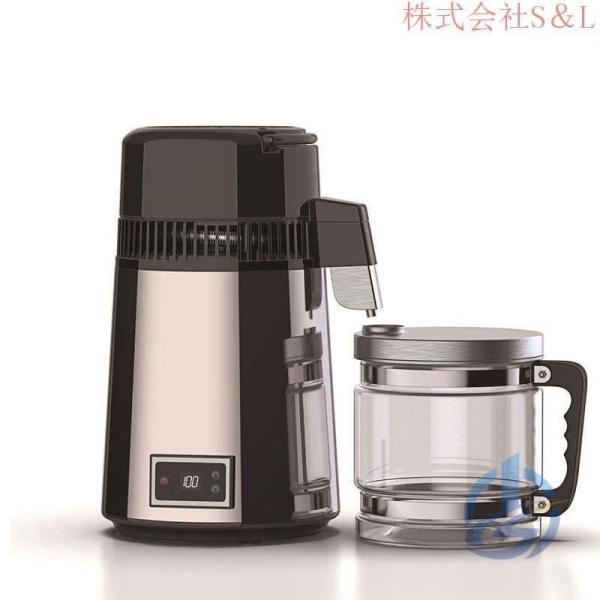 【商品名】　水蒸留器 蒸留水器 蒸留機 容量4L 1L/1時間 高純度 全自動 本体ステンレス+ガラス容器 芳香性植物 蒸留 浄水 精油 ハーブ蒸留器家 【商品説明】　・【4L大容量】4Lの大容量の耐熱性、耐久性があるガラス容器がセットにす...
