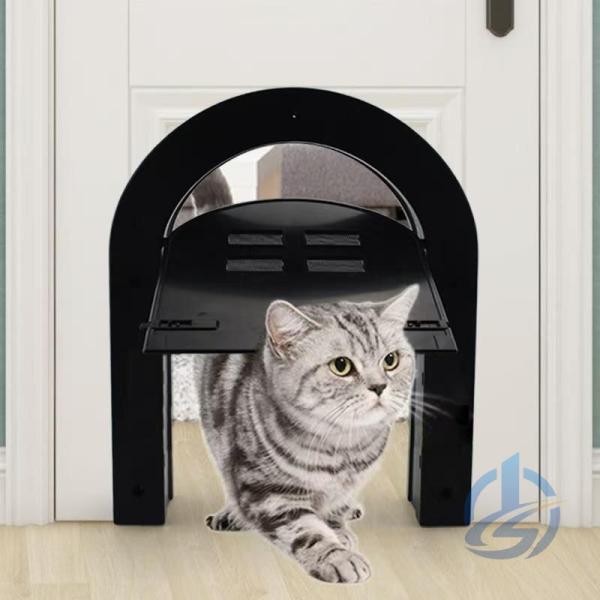- 小さなペットゲート: 猫や小型犬が手間をかけずに出入りできる完璧なサイズです。(内寸: 1.6"(D) x 6.5"(W) x 9.8"(H)、白) (Color : Black, Size : (11.4*2.6*9.4"))- 耐久...