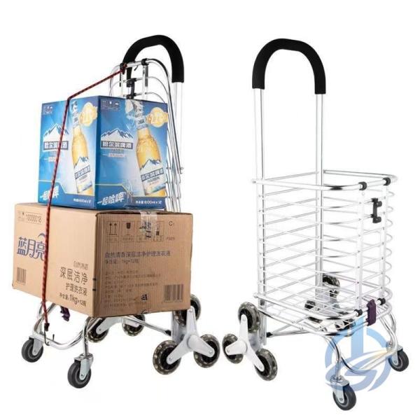 【スーパーマーケットへの旅】この食料品カートを使用して、すべての食品と農産物を市場からキッチンに運びます。ファーマーズマーケットへの旅行に最適です。プラスチック製の食料品の袋を捨て、車輪の付いたこの食料品の運搬車と一緒に行きます。【軽量で頑...