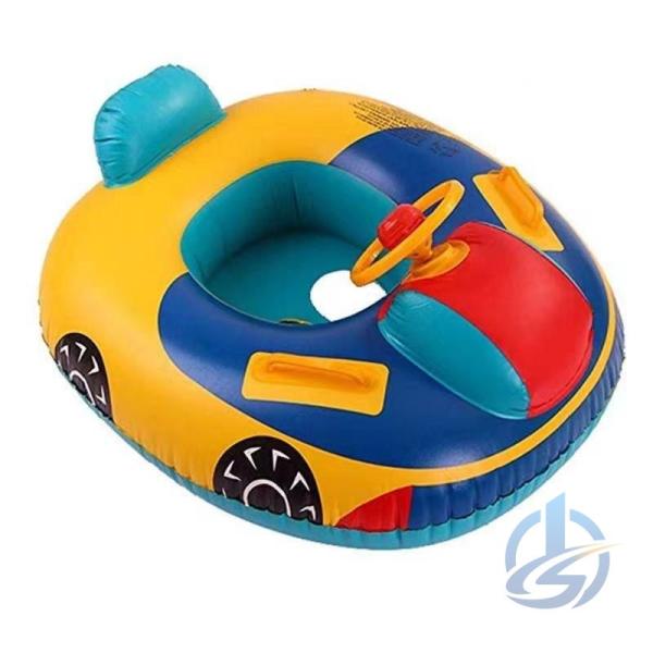 製品仕様サイズ：空気注入後：長さ約75cm×幅約65cm/座る部分：長さ約30cm×幅約25cm重量：約410ｇ対象年齢: 6歳未満の子供に適しています材質: 高品質PVC(塩化ビニル樹脂・非フタル酸系可塑剤使用)原産国:中国車のデザイン【...
