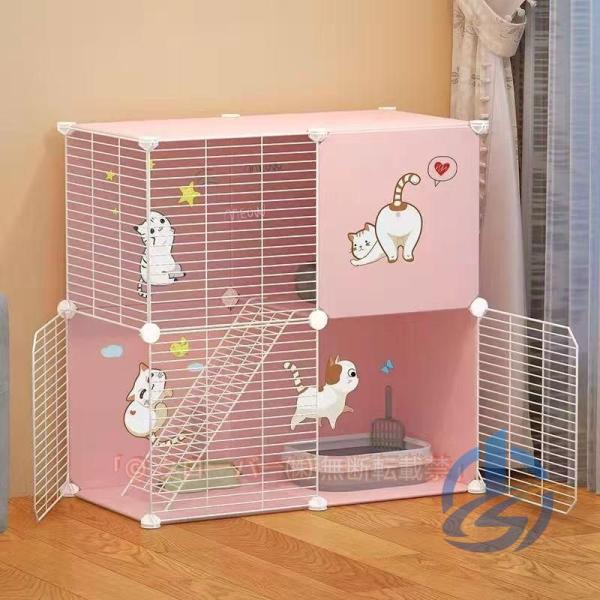 【広々スペース】多頭飼いにも対応できる3段タイプキャットゲージです。【ストレス＆運動不足を解消】登り下りしやすい梯子が1個付き、子猫やシニア猫でも使いやすいです。ベッドや玩具なども置けるので、猫ちゃんが中でのんびりリラックスできます。【ワイ...