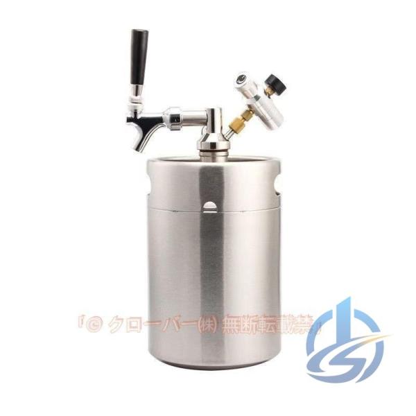 ビールサーバー ビールディスペンサー ミニCO2レギュレーター付き 小型 軽量 頑丈 ステンレス鋼 ビール樽 耐久性 持ち運び便利 使い簡単 ホーム/発酵/醸造ケゲレ