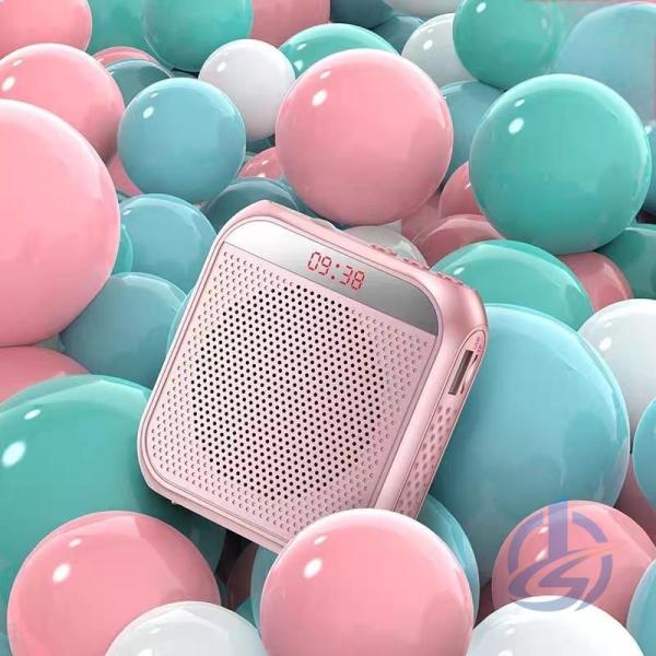 拡声器 小型 ハンズフリー 拡声器スピーカー メガホン マイク 拡声器アンプ メガホンスピーカー ミニ ポータブル 体育祭 講演 集会 持ち運び 白