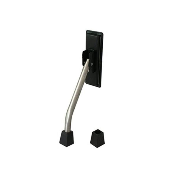 サイズ:H230×W30×D25mmゴムキャップでガッチリ固定します。梱包サイズ:29.1cm×3.9cm×10.1cm足で押し下げるだけ、お好みの位置で止まるドアストッパー。色は黒です。