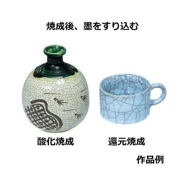 ・釉の薄掛け・・・細かい貫入模様・釉の厚掛け・・・粗い貫入模様□適正焼成温度：1,230〜1,260℃□釉薬に3〜5秒つけたときの適正の厚さ：0.8mm□ボーメ比重計を使用した時の適正濃度：55