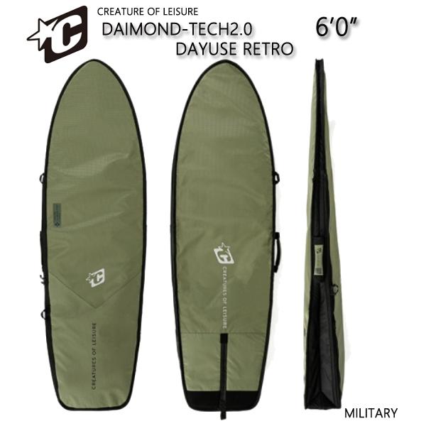 軽量・強度・疎水性に優れた DIAMOND-TECH Fabric を使用する CREATURESのBOARDCASEがアップグレードSIZE:6'0"22.5"/57cm★DIAMOND-TECH Fabricの強度がアップし、従来の3枚...