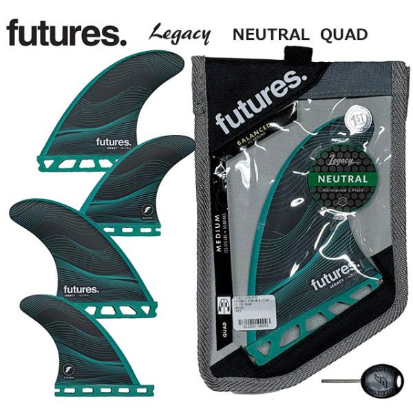 【FUTURE クアッド】 「Legacy NEUTRAL」 QUAD GREEN　Ｍサイズサイズ: M (55〜80kg以下)