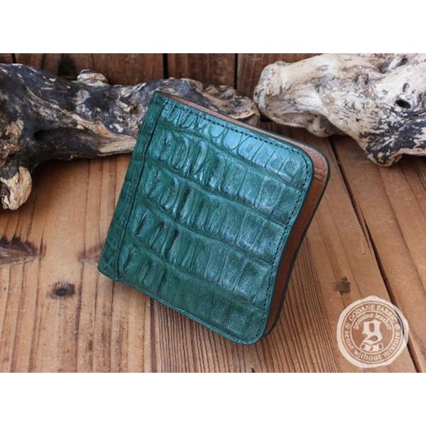 ゴダン 財布ビルフォードレザーウォレット カイマンクロコダイル二つ折