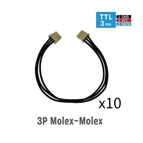 2016年以前発売のDynamixelや制御ボードに採用されているMolexコネクタタイプのサーボ接続ケーブルです。入数 : 10本