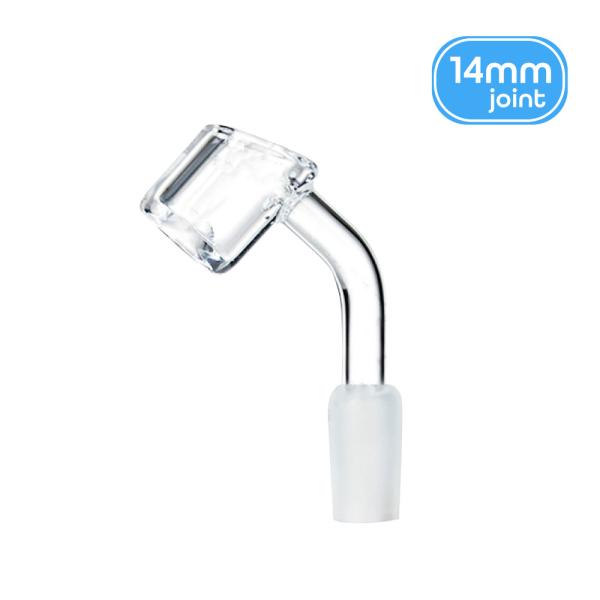 ガスバーナーやトーチなどの強力な加熱に強いクオーツ製バンガー。ワックスを均一に加熱し、テルペンなどの風味をより美味しく味わえます。オス14mmジョイントのため標準サイズのボングと互換性があります。45°の傾斜がついた加熱しやすいアンクルトッ...