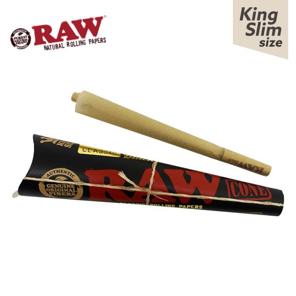 大好評、大人気のブラックゴールドペーパーのコーンが登場！タバコ葉を詰めるだけですぐに使えるプレロールタイプ。RAW史上もっとも薄くハイクオリティなブラックシリーズ。燃焼促進剤などの添加物もフリーで、タバコ葉の味を存分に味わえます。紙には特許...