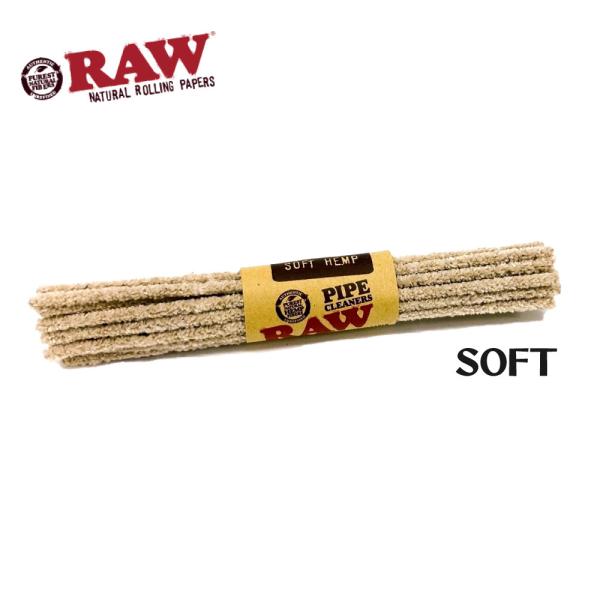 針金に巻き付けたブラシ毛がパイプに付いた汚れを絡め取る、パイプメンテナンスには欠かせないツール。RAWブランドの代名詞、無漂白ヘンプから作られたナチュラルなクリーナーです。大切なパイプやガラスを傷つけないソフトタイプ。【商品詳細】サイズ：約...