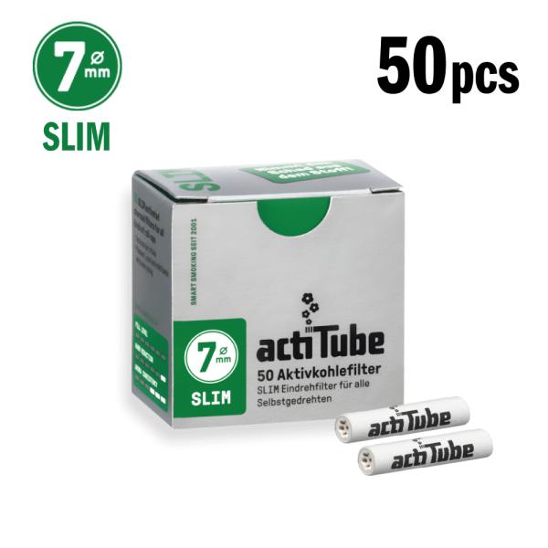 【発売日：2017年03月01日】actiTubeフィルター SLIMサイズ50個入。活性炭フィルターはタールを除去すると言う健康面でのメリットだけではなく 、水パイプでも除去しきれない焦げ臭さや喉への不快感を与える有害物質までをも吸着して...