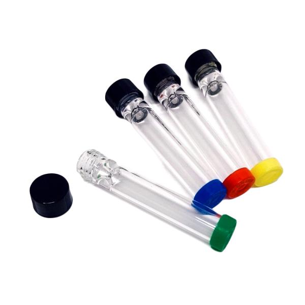 火皿とマウスピース部両側にフタができるガラスワンヒッター。中身を詰めたまま持ち歩きができ、カバンやポーチにも入る手軽なサイズ。熱衝撃に強い耐熱ガラス製。【商品詳細】サイズ：長さ7cm 火皿直径10mm素材：耐熱ガラス喫煙具 パイプ タバコ ...