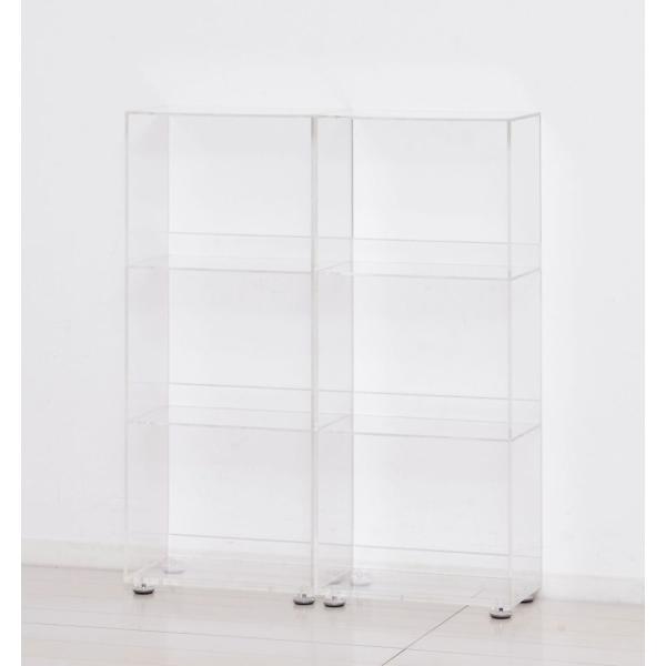 【送料について】 ※送料無料北海道、沖縄・離島(一部地域含む)：送料＋別途送料お見積り■商品名：アクリリックコミック収納2個組■サイズ約幅26×奥行13.4×高さ60.5(62)cm(1ヶ)※個体差により若干の差異あり■材質アクリル（側板5...