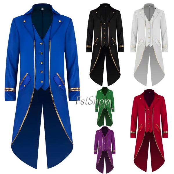 メンズハロウィンコスプレ衣装 長袖シャツ 男性レースシャツ コスチューム仮装 中世紀欧風 貴族 フリル ヴァンパイア  マジシャン オペラ メンズ社交ダンストップス 舞台ステージ衣装 cosplay パーティー イベント 万聖節 お芝居 舞...