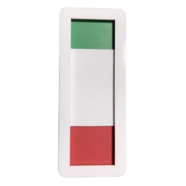 サインプレート ドアプレート スライド式 緑色 赤色表示 使用中 空室 満室 使用中 両面テープ付 3×7cmABS製のスライド式のサインプレートです赤色の表示と緑色の表示の切り替えが出来ます裏面に貼る両面テープ付きです【サイズ】縦30mm...