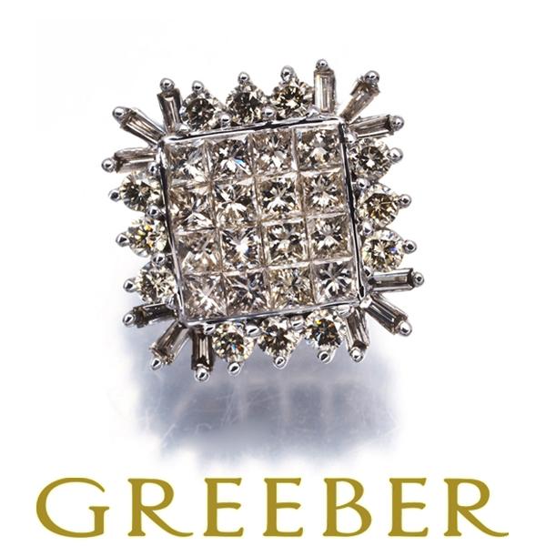 ブラウンダイヤ ダイヤモンド 1.19ct 複数カット ミステリーセッティング ペンダントトップ K18WG GENJ 限界値下げ品