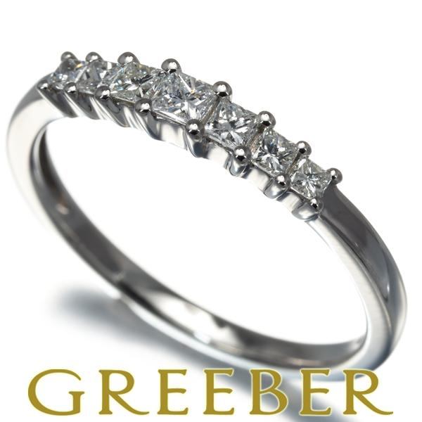 GSTV リング ダイヤ ダイヤモンド 0.35ct プリンセスカット 7P 16.5号 Pt950 指輪 BLJ/GENJ 大幅値下げ品
