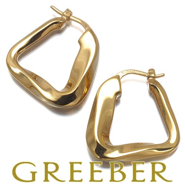 ボッテガヴェネタ ピアス エッセンシャル ツイストトライアングル フープ シルバー 925 BLJ/GENJ