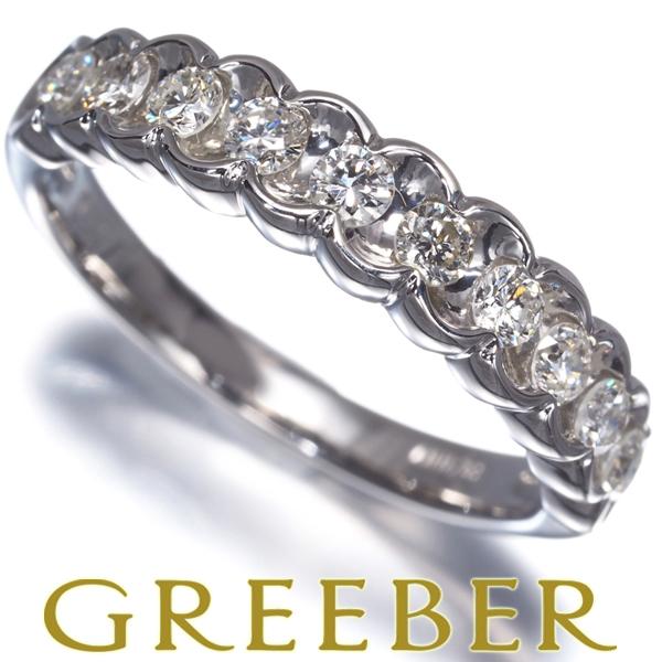 ダイヤ ダイヤモンド 0.50ct ハーフエタニティ 10P リング Pt900 指輪 GENJ