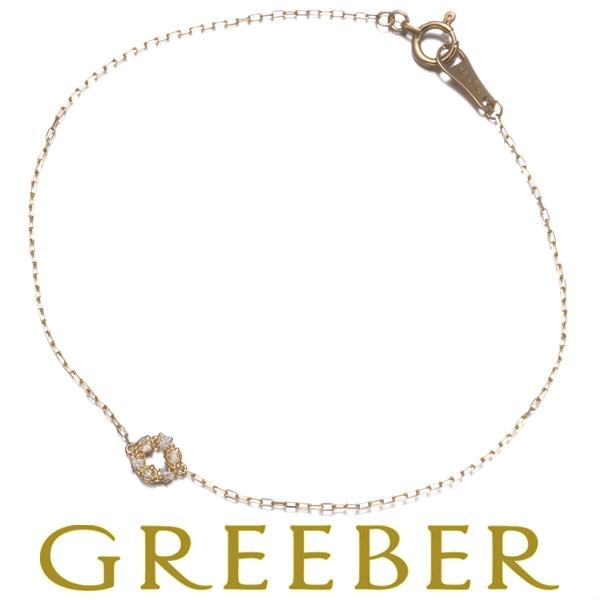 アガット ブレスレット ダイヤ ダイヤモンド 0.03ct 2種カット K18YG BLJ