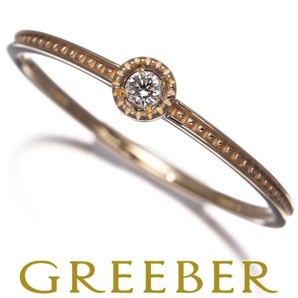 エテ リング ダイヤ ダイヤモンド 0.03ct 一粒 ミルグレイン 11号 K10YG 指輪 BLJ/GENJ/その他のブランド