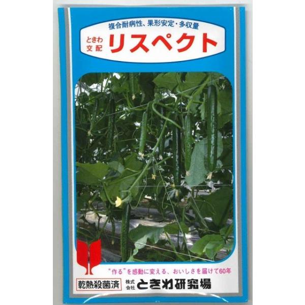 きゅうり種子　リスペクト　350粒複合耐病性、収量性、果形安定性に優れる新品種！種・苗・農業資材品揃え豊富！農家さん御用達のお店　グリーンロフトネモト